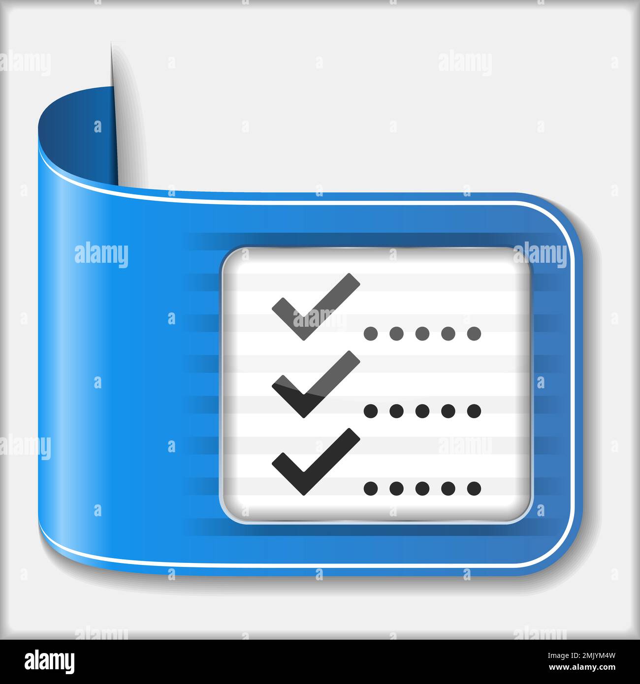 Abstract icon of a check list, vector eps10 illustration Stock Vector ...