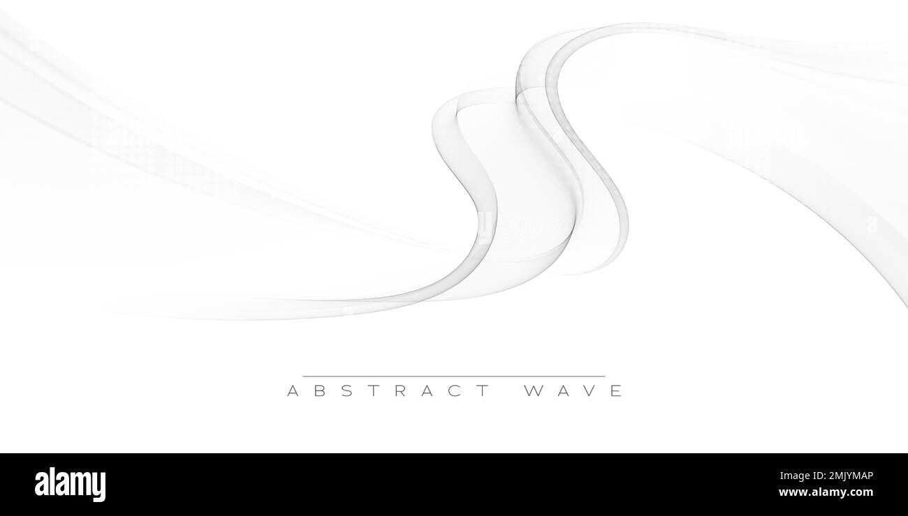 Gray wavy lines with halftone effect. Abstract transparent gray wave ...