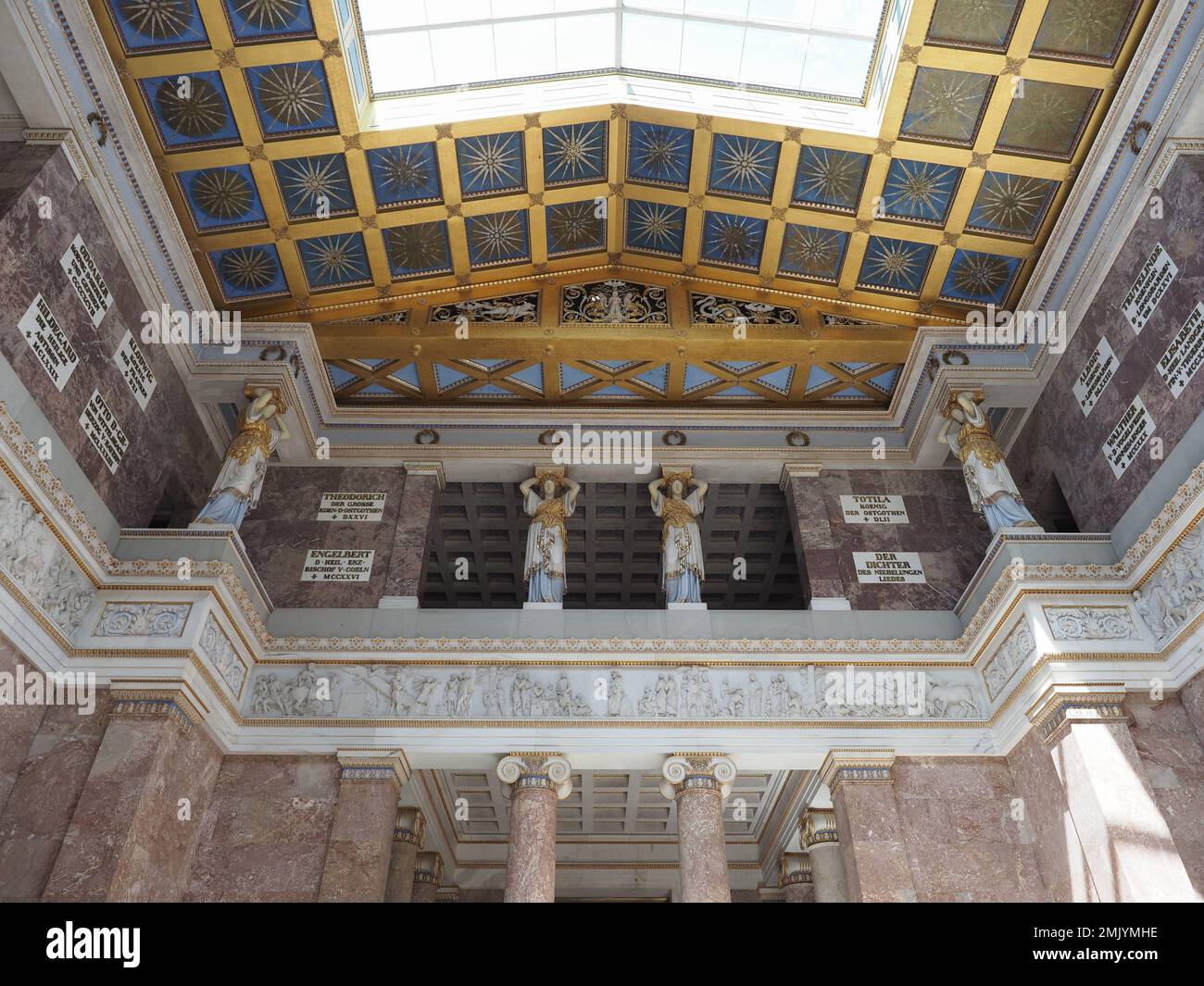 DONAUSTAUF, GERMANY - CIRCA JUNE 2022: Interior of Walhalla hall of ...