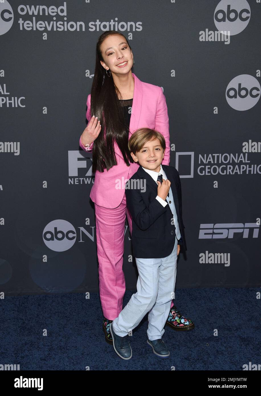 Actors Aubrey Anderson-Emmons, left, and Jeremy Maguire attend the Walt ...