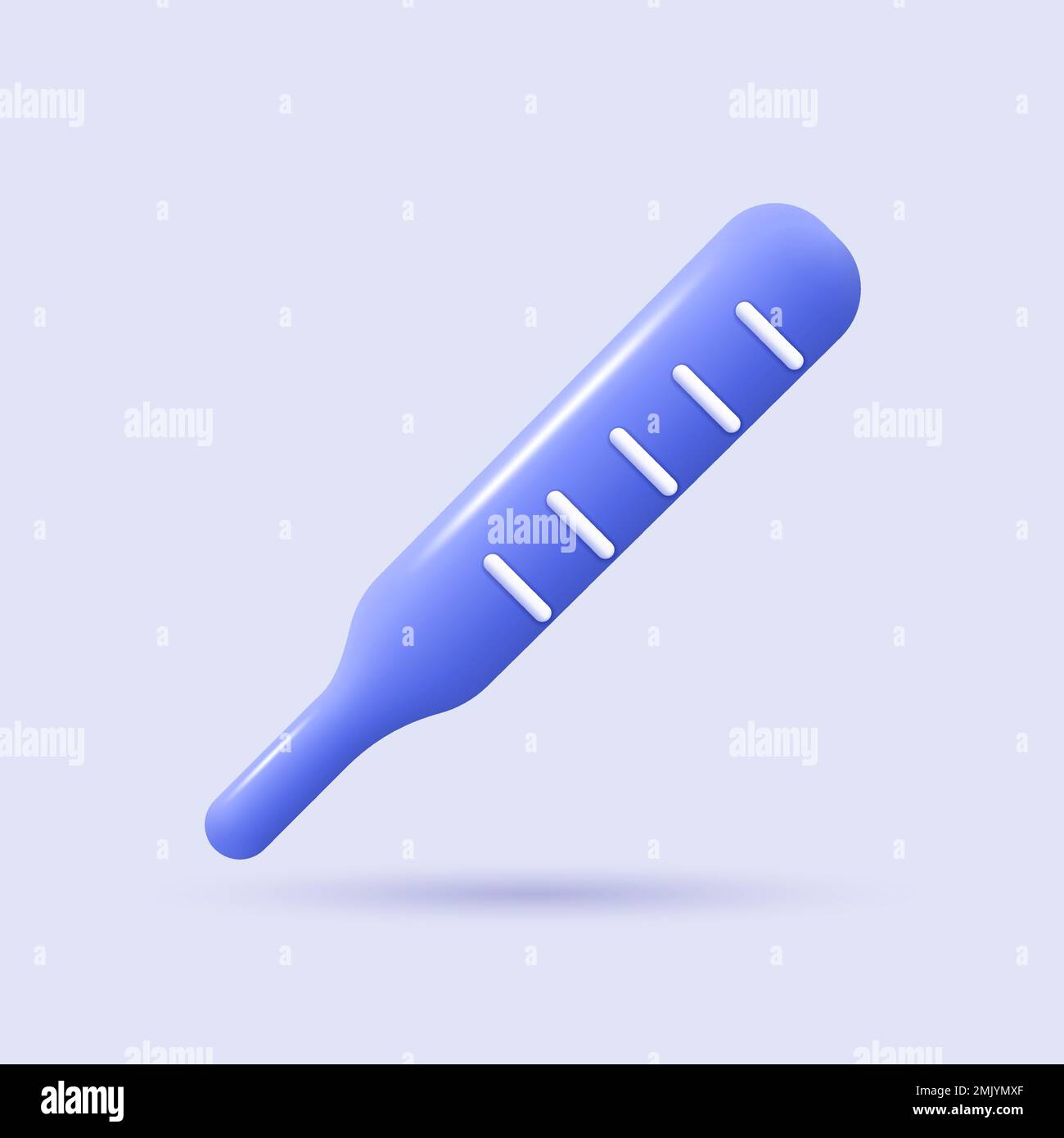 3d medical thermometer icon. First aid. Realistic medical equipment. Healthcare element for ...