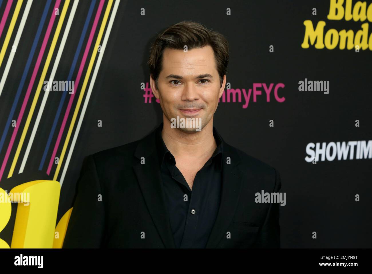 Andrew Rannells arrives at the "Black Monday" FYC Event at the Saban ...