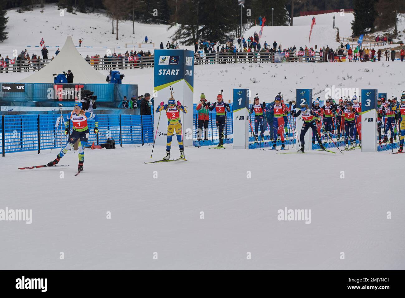 Lenzerheide, Schweiz, 28. Januar 2023. Der Start ist erfolgt bei der 10 ...