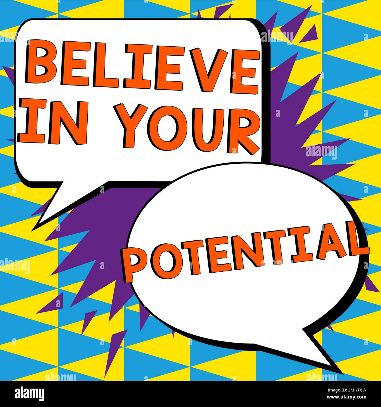 Hand writing sign Believe In Your Potential. Word Written on Have self ...