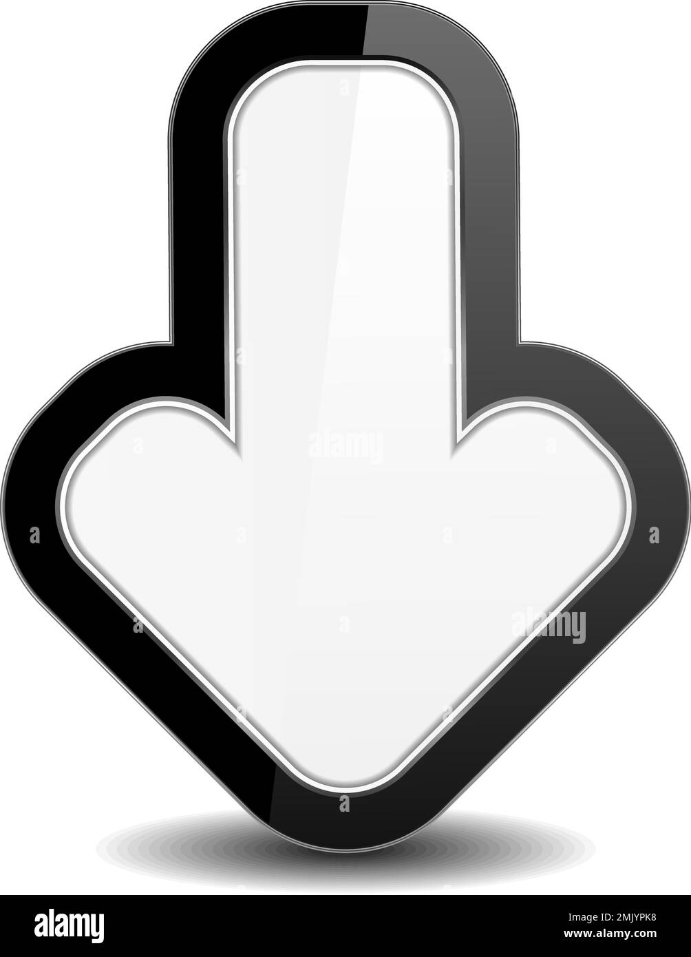 Black arrow pointing down, vector eps10 illustration Stock Vector Image ...