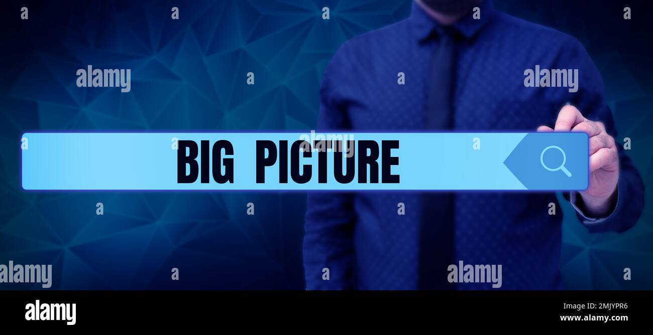 Inspiration showing sign Big Picture. Business overview most important ...