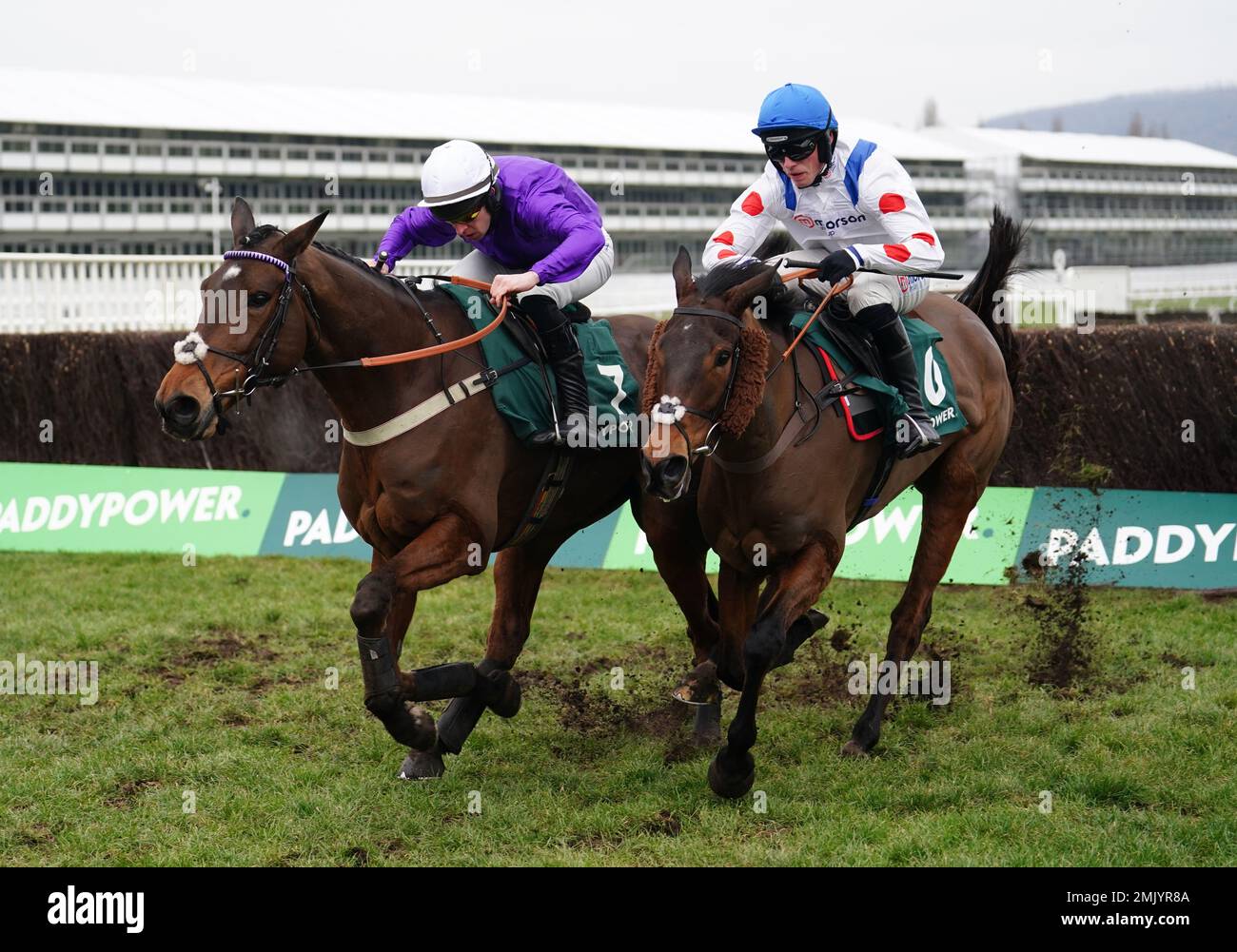 Il Ridoto ridden by Harry Cobden (right) clears a fence before going on ...