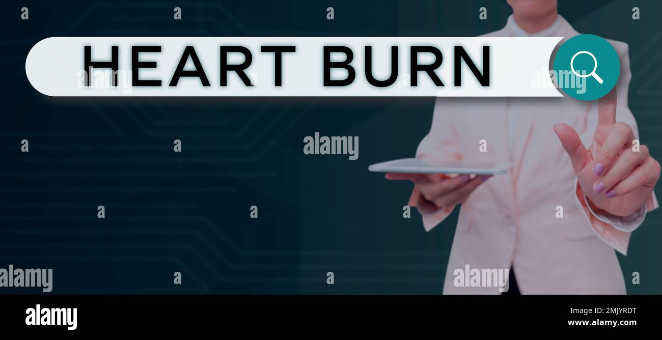 Inspiration showing sign Heart Burn. Business idea a burning sensation ...