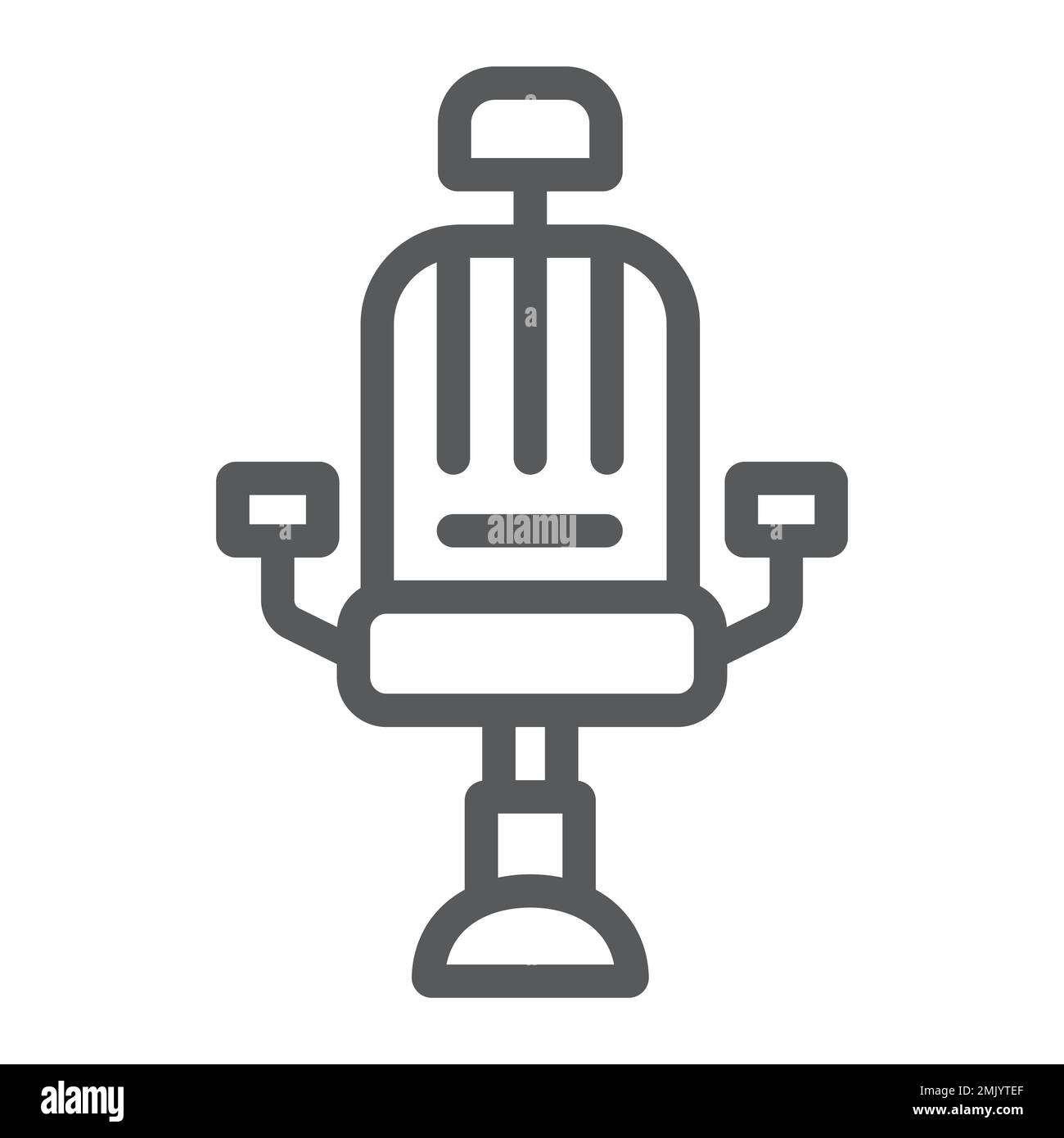Barber chair line icon, barber and interior, arm chair sign, vector ...