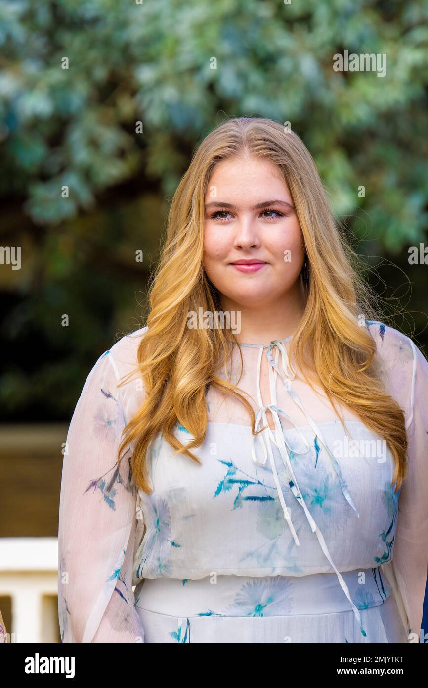 Princess Amalia, Princess of Orange during a visit to Witte Pan Old ...