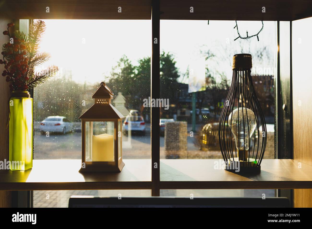 A warm atmosphere at the window Stock Photo - Alamy