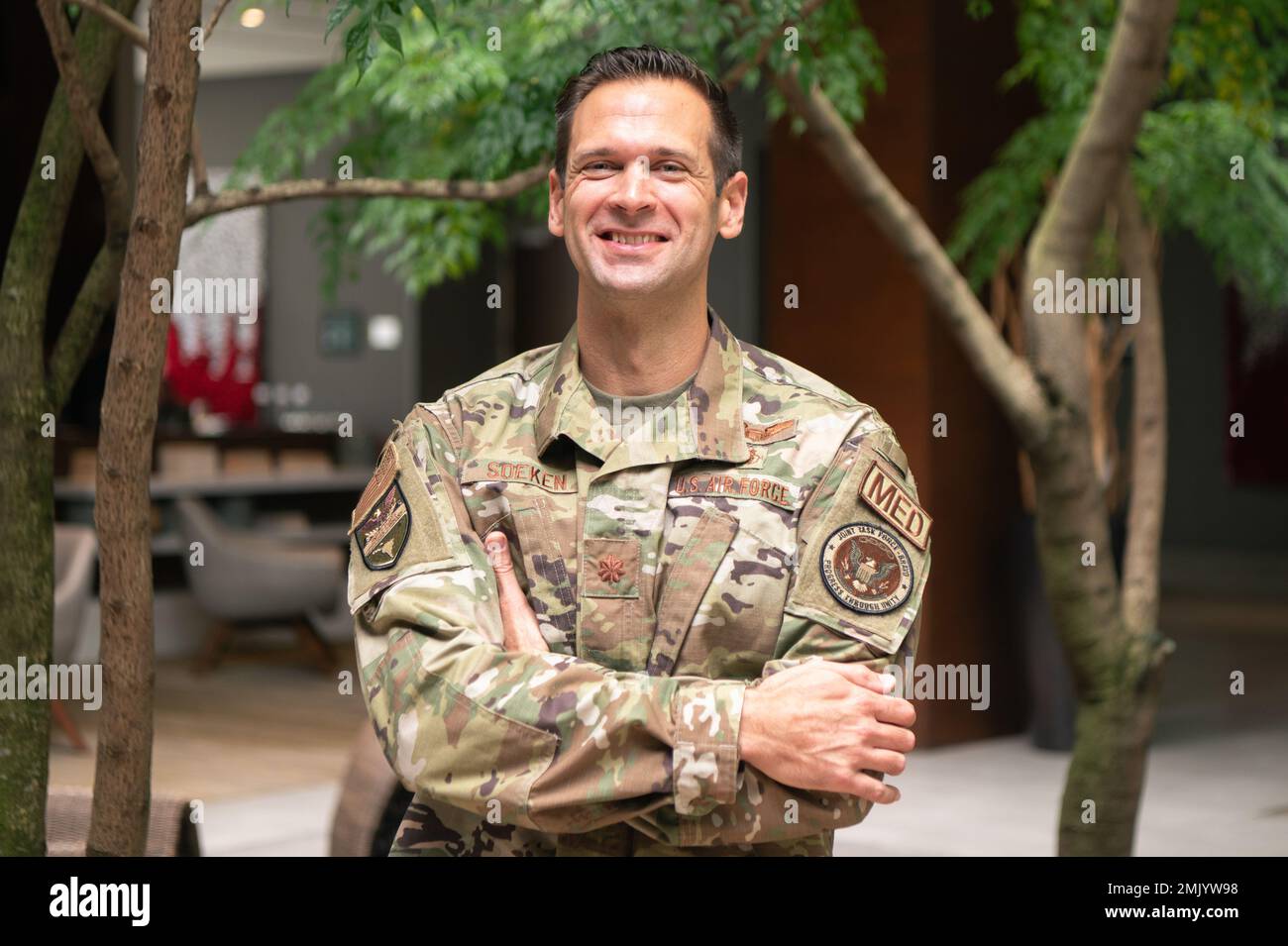 U.S. Air Force Maj. Tim Soeken, an ophthalmologist with the Health ...