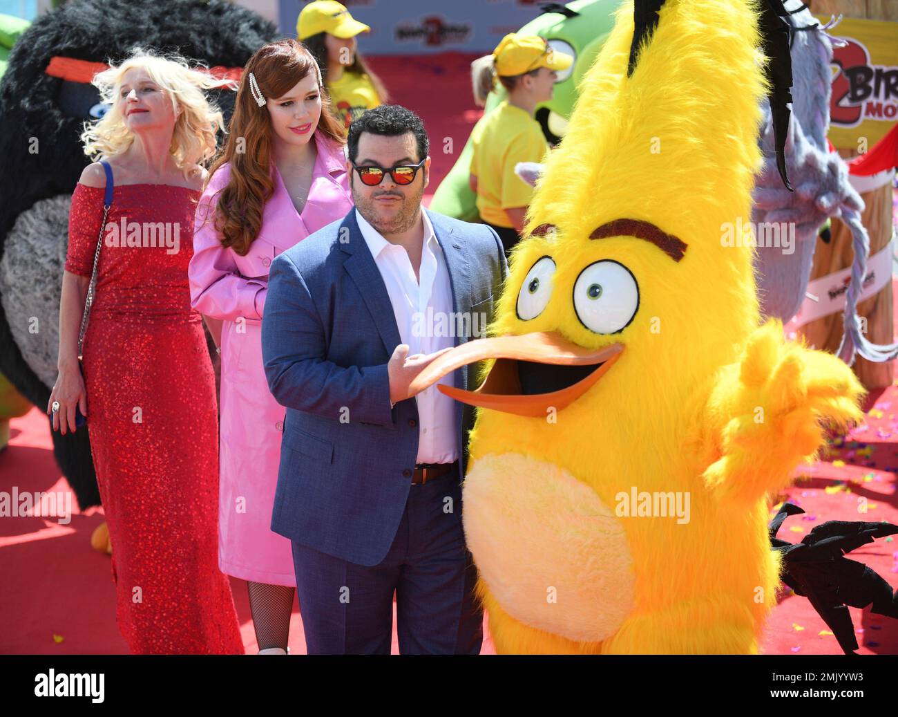 Actress Irma Knol, left, and Josh Gad pose for photographers during a ...