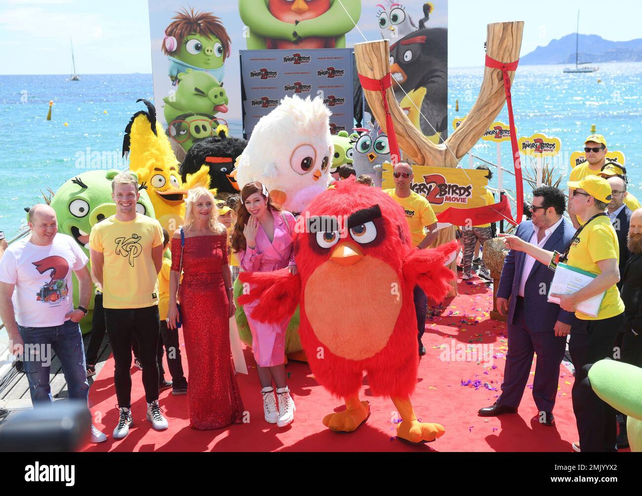 Actors Sergey Burunov, from left, Enzo Knol, Irma Knol, Sonia Plakidyuk ...