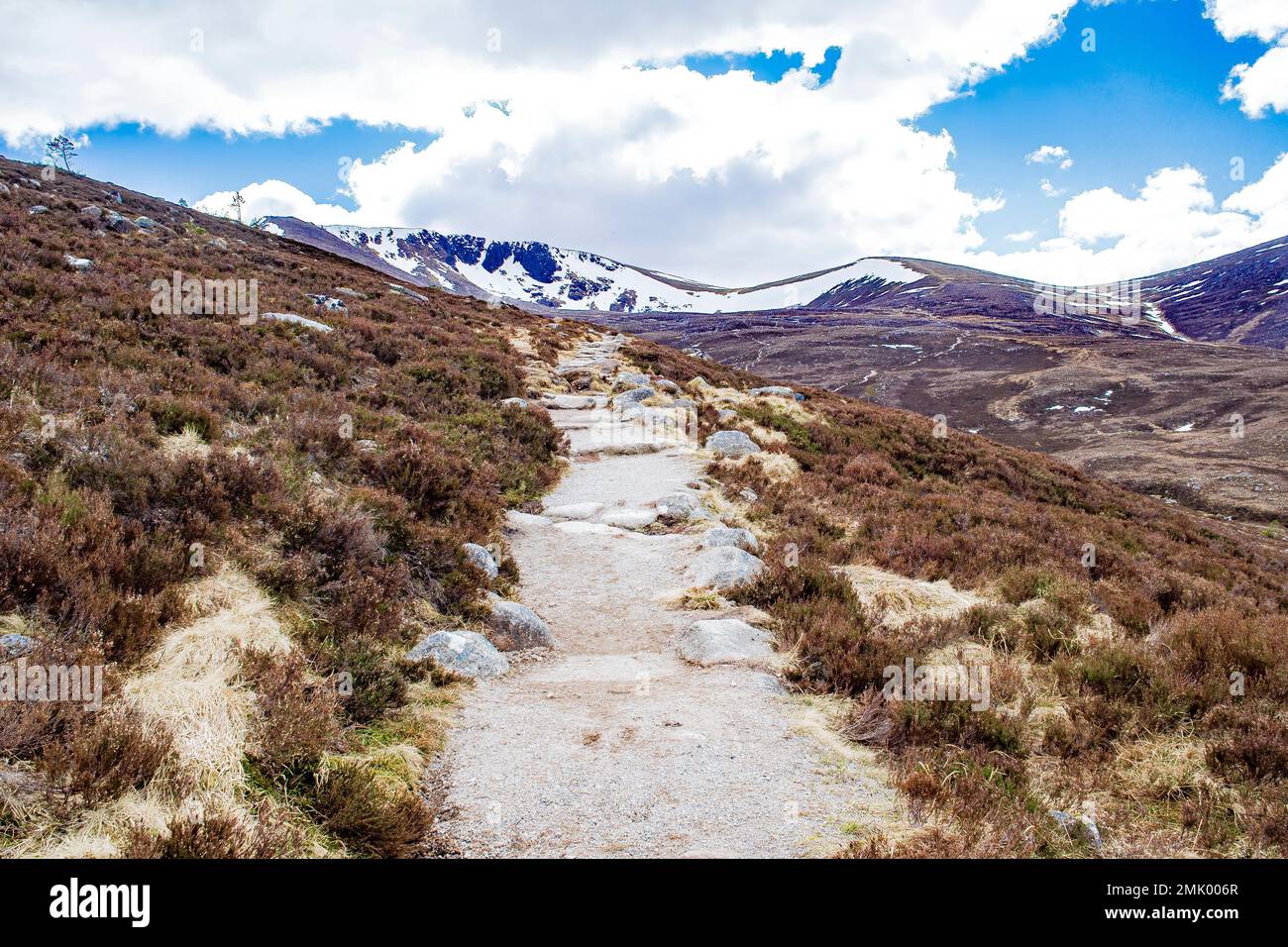 Straight hiking trail, Cairngorms National Park, Scottish Highlands ...
