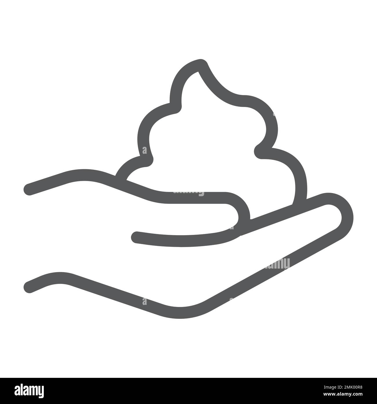 Shaving foam line icon, face and care, shaving cream sign, vector ...