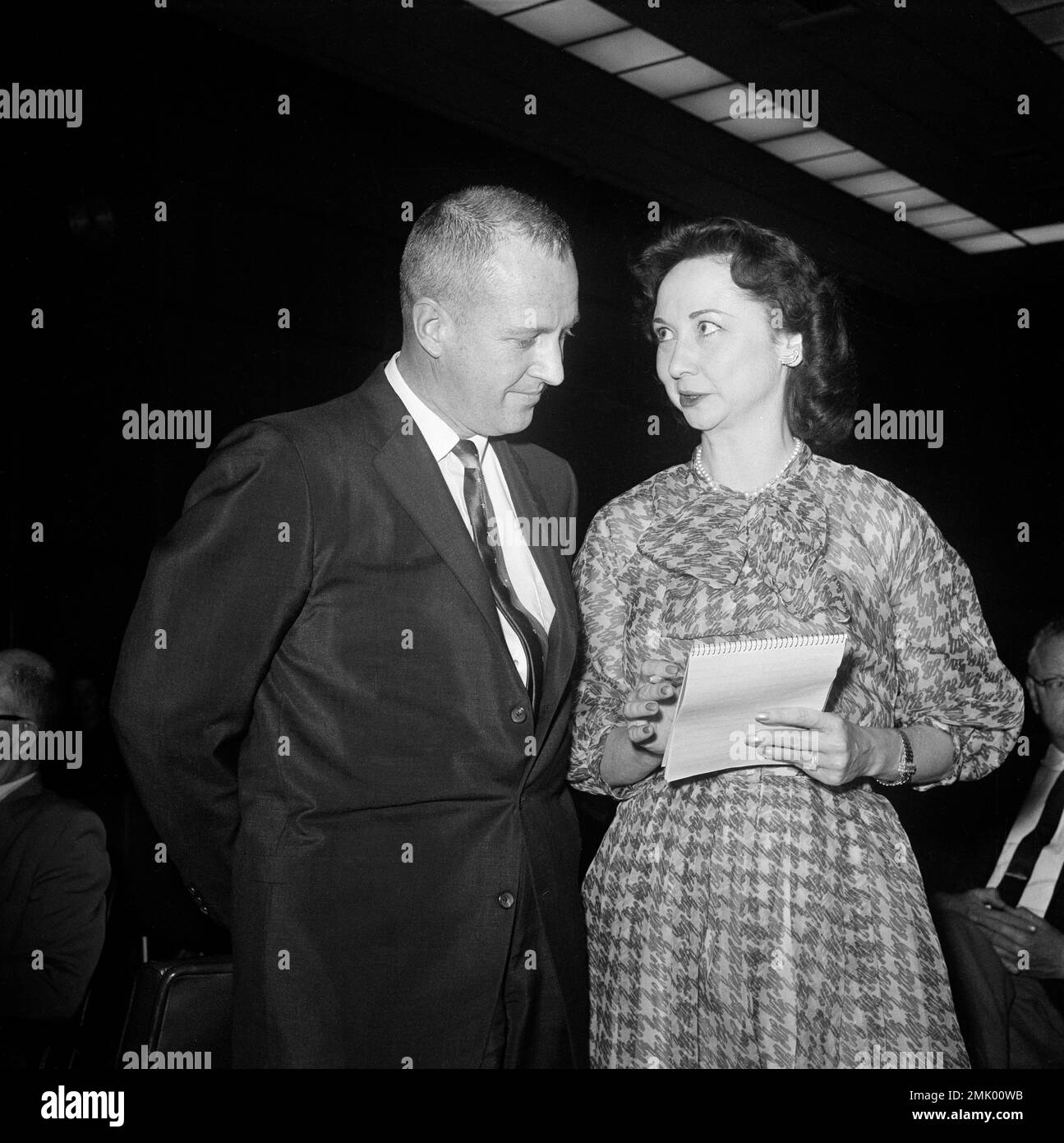 Newspaper columnist Dorothy Kilgallen is pictured with Dr. R. Bernard ...