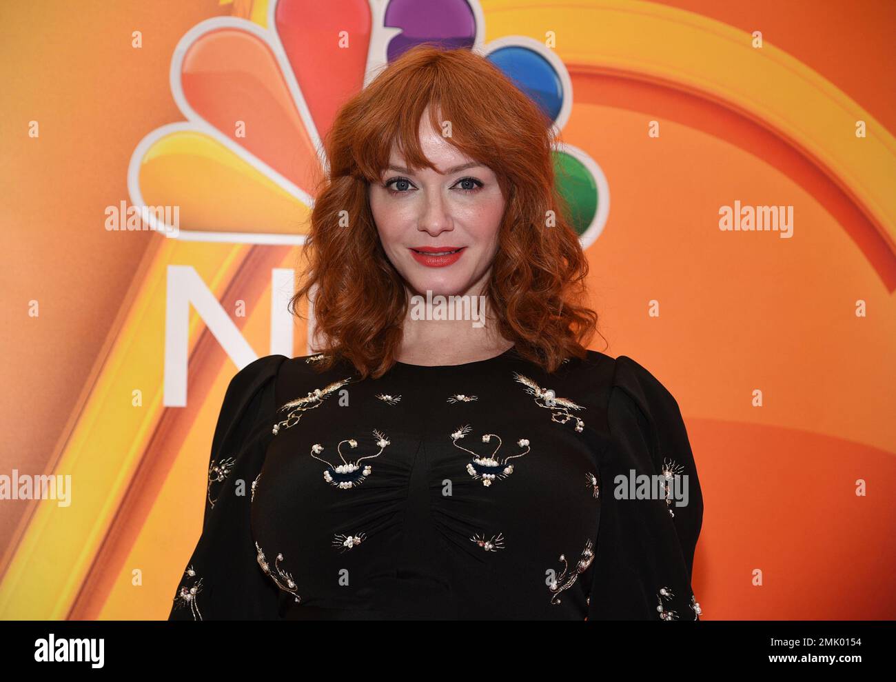 Christina Hendricks, from the cast of "Good Girls," attends the NBC ...