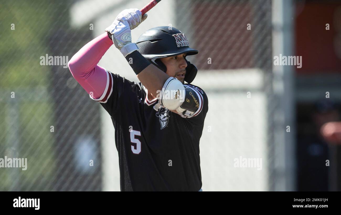 New Mexico State's Tristen Carranza waits for a pitch during an at-bat ...