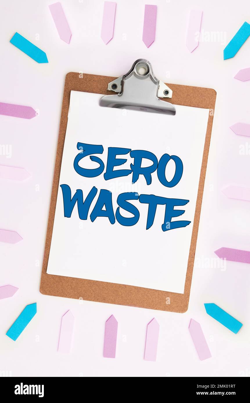 Conceptual caption Zero Waste. Business concept industrial responsibility includes composting ...