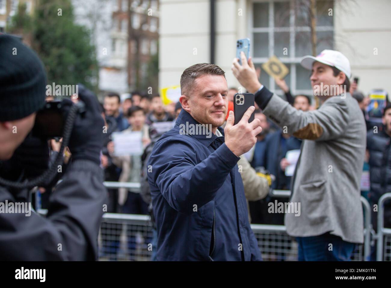 London, England, UK. 28th Jan, 2023. Anti-Islam PEGIDA founder STEPHEN ...