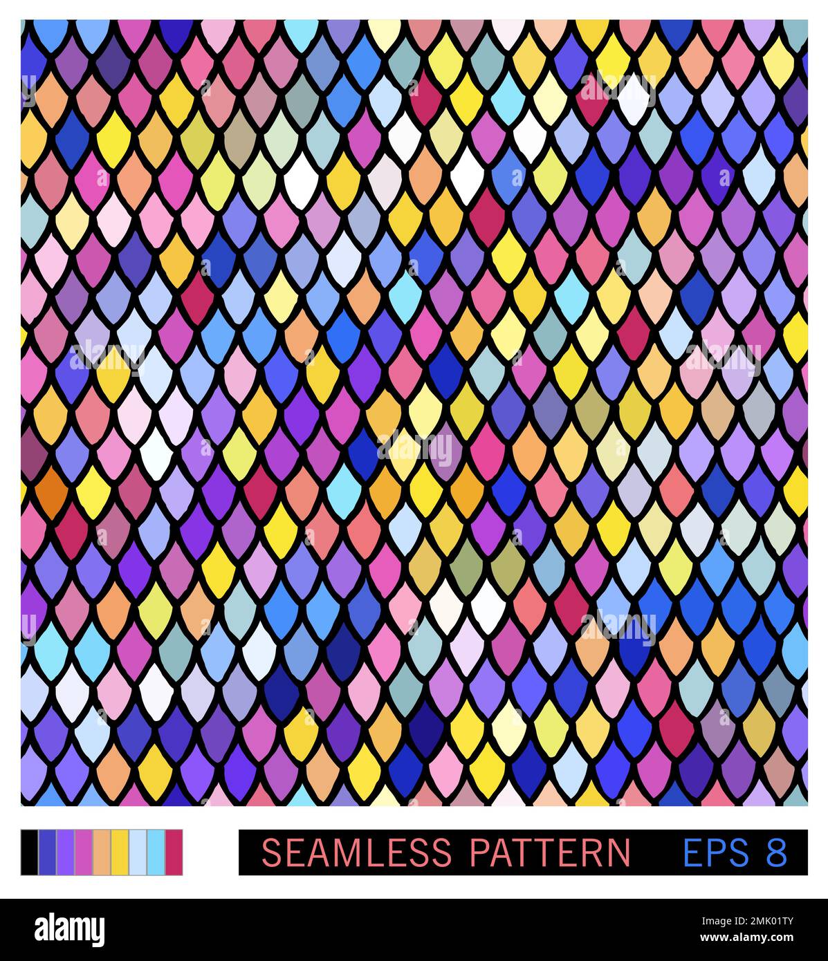 Seamless scales snake skin texture Cut Out Stock Images & Pictures - Alamy