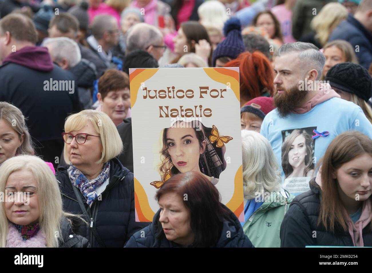 People at a vigil at Lurgan Park in Lurgan, Co Armagh in memory of ...