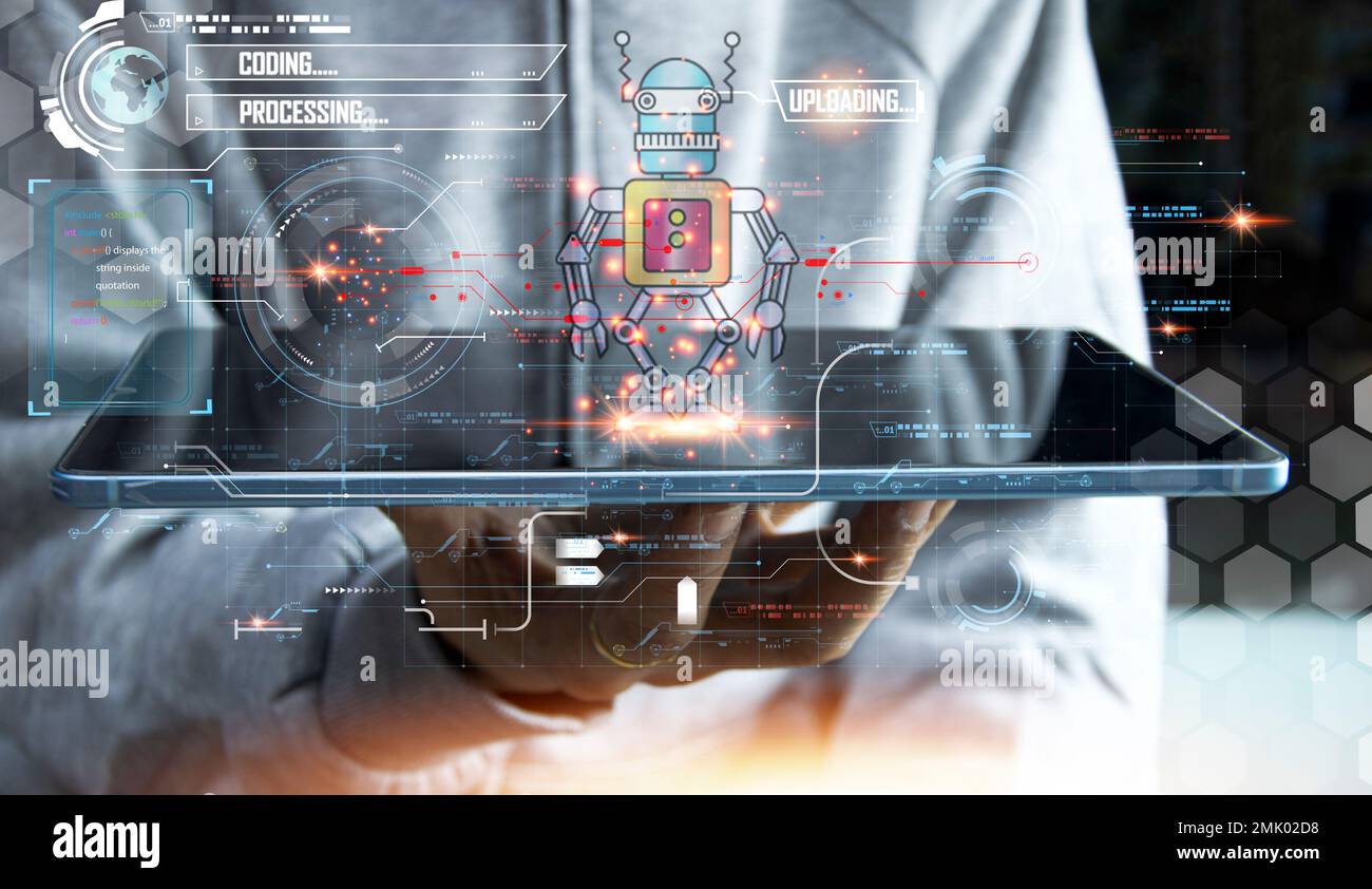 Humans head ai brain hi-res stock photography and images - Alamy