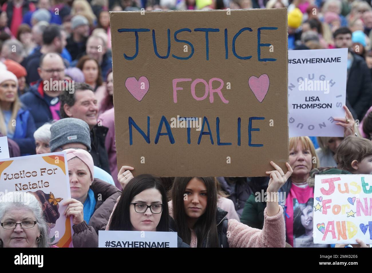People at a vigil at Lurgan Park in Lurgan, Co Armagh in memory of ...