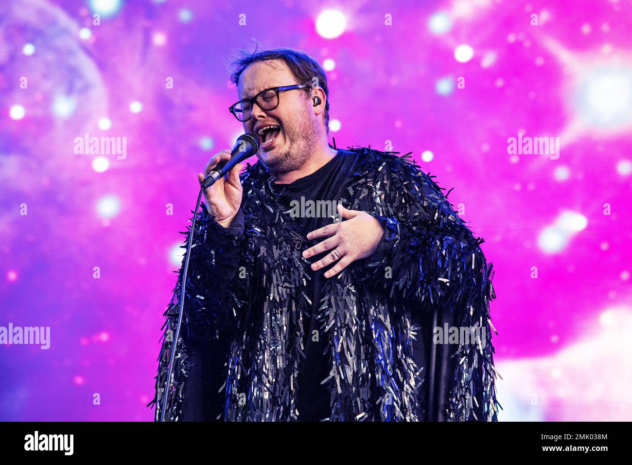 Paul Janeway of St. Paul and The Broken Bones performs on stage at ...