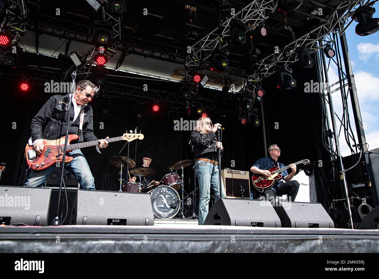 John Doe, from left, D.J. Bonebrake, Exene Cervanka, and Billy Zoom of ...
