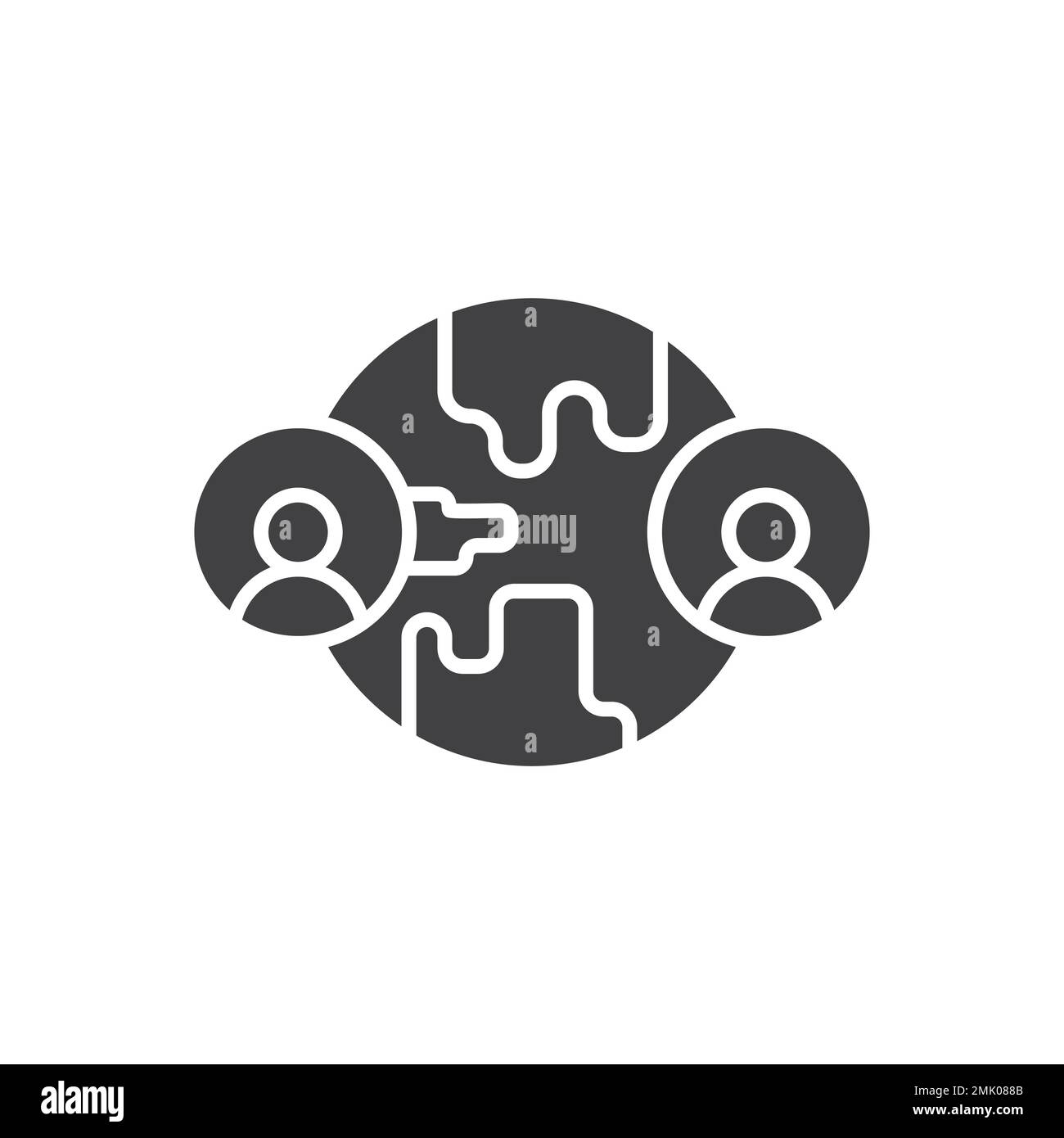 World globe and people glyph icon. linear style sign for mobile concept ...