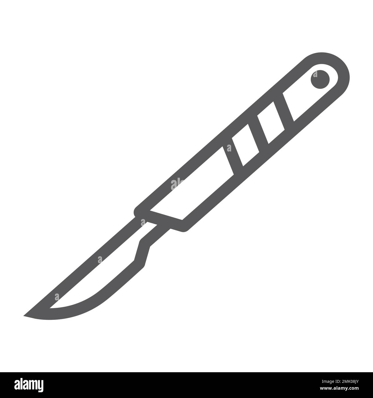 Scalpel line icon, cut and surgeon, medical blade sign, vector graphics ...