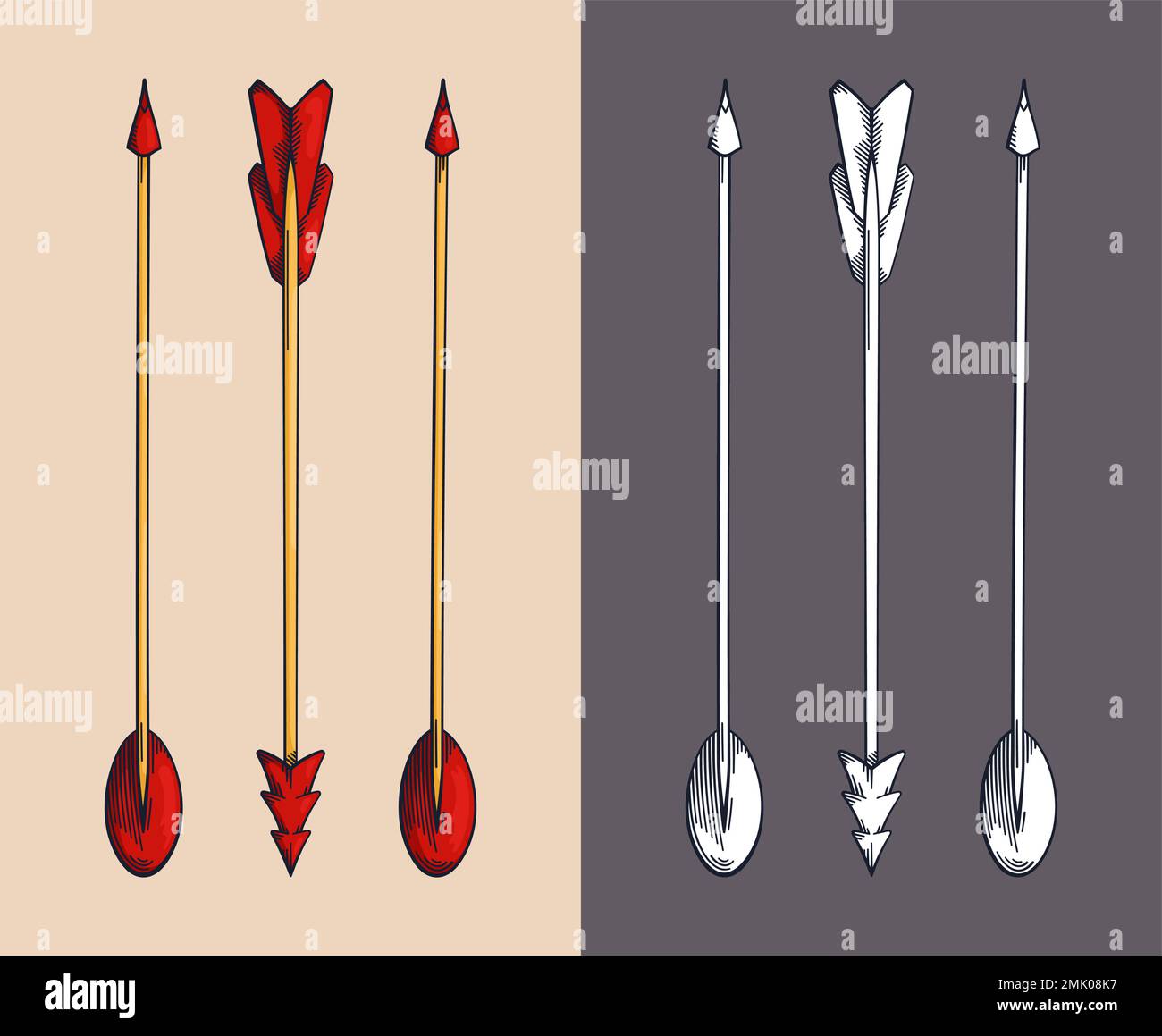 Knight archer drawing hi-res stock photography and images - Alamy