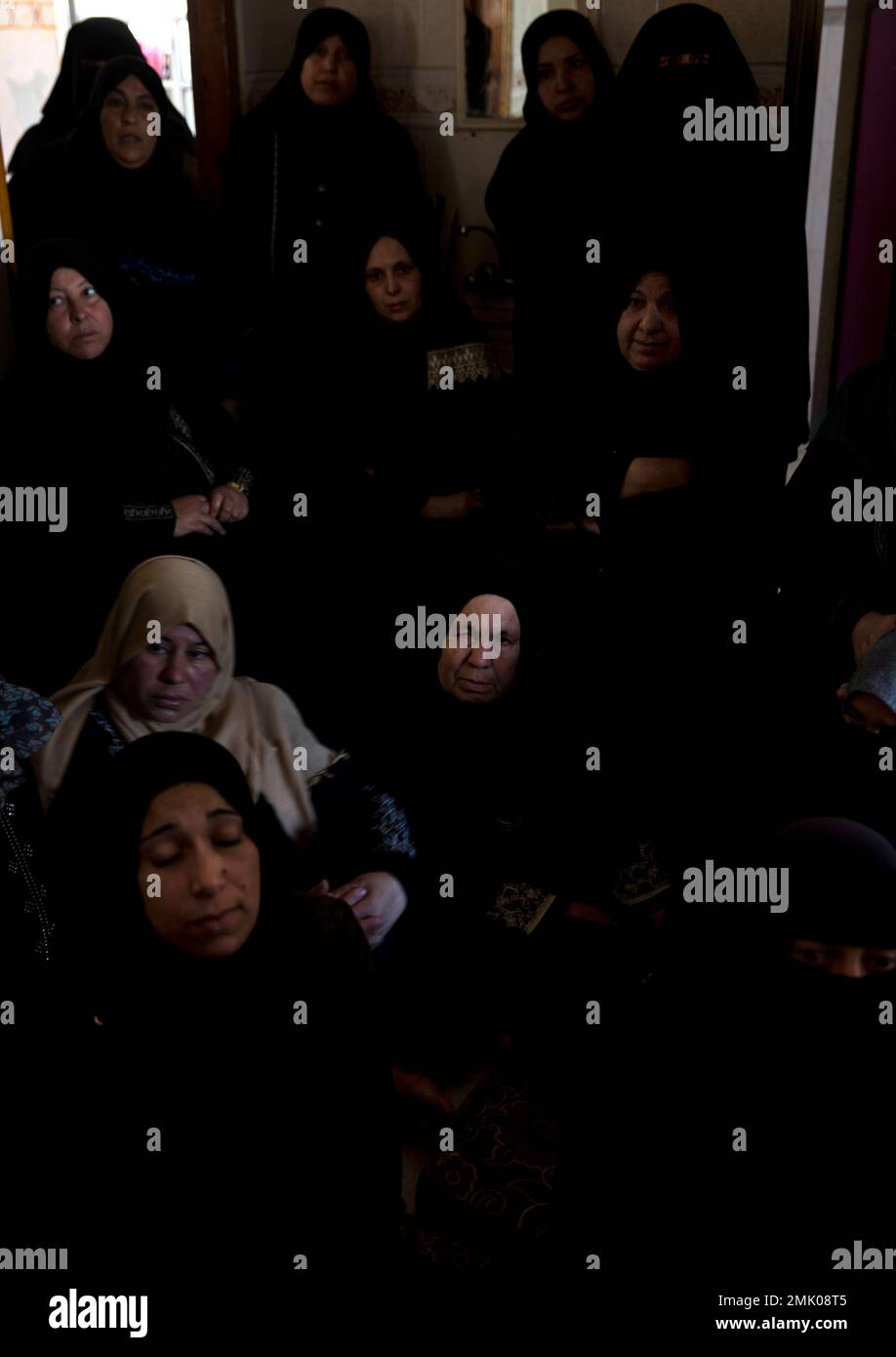 Relatives mourn the death of Palestinian 24-year-old Abdullah Abed al ...