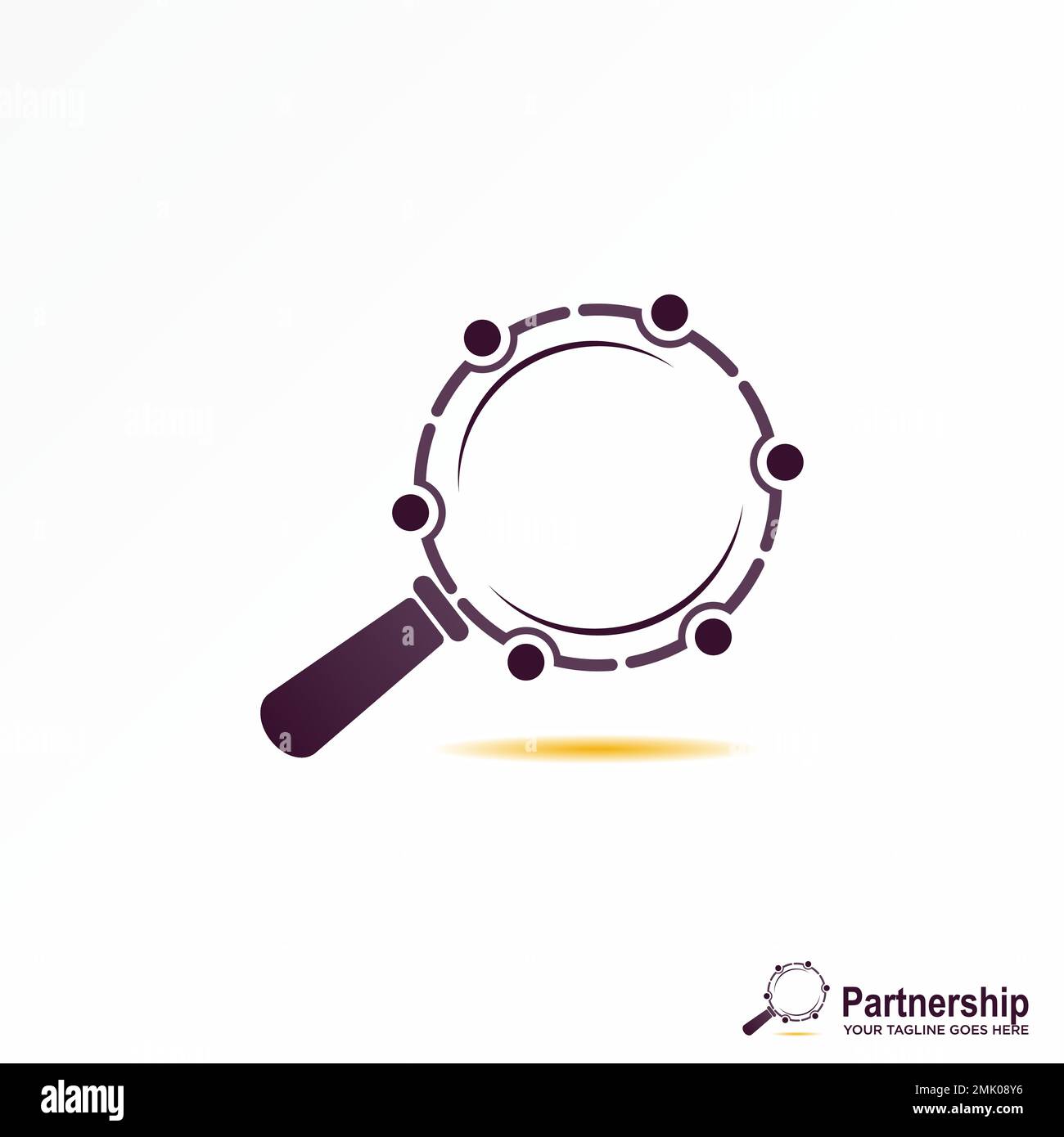 Magnifying Glass with People in circle image graphic icon logo design ...