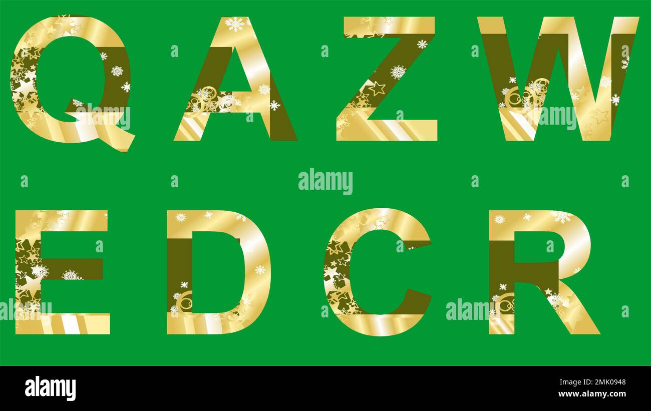xmas golden letters alphabet set pack illustration in vector format ...