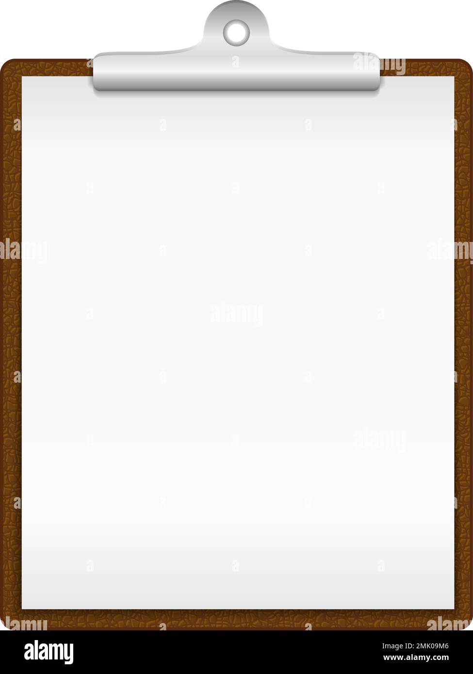 Clipboard with blank paper, vector eps10 illustration Stock Vector ...