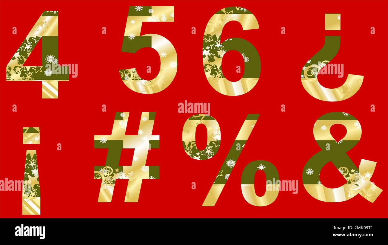 xmas golden letters alphabet pack in vector format Stock Vector Image ...