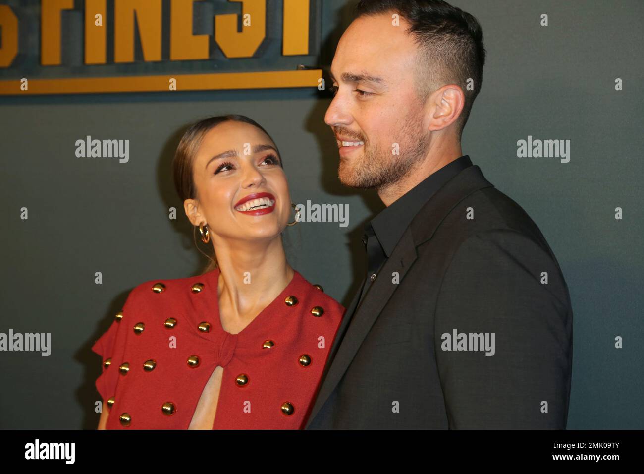 Jessica Alba, left, smiles as she looks at her brother Joshua Alba as ...
