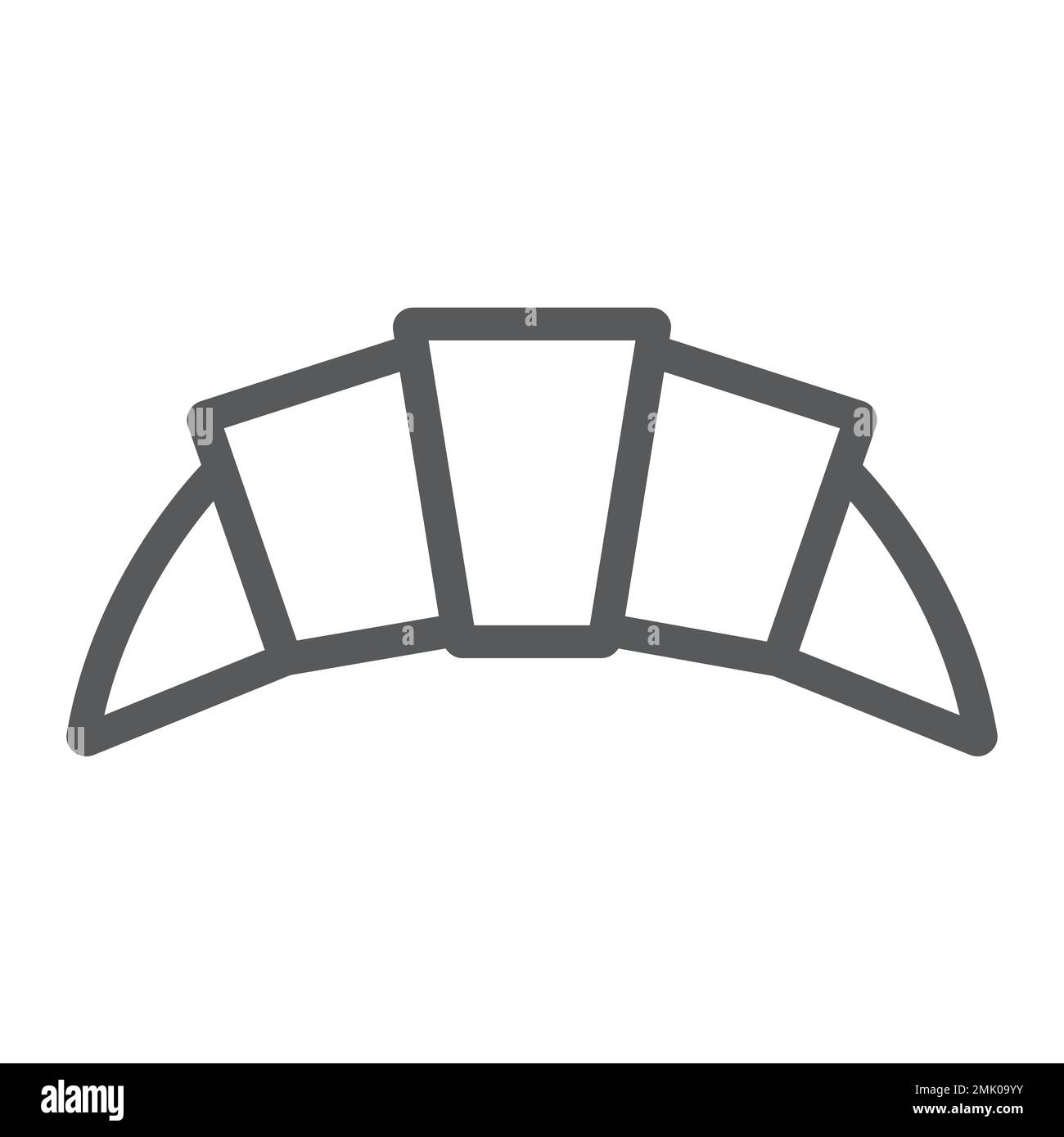 Croissant line icon, food and delicious, bakery sign, vector graphics ...