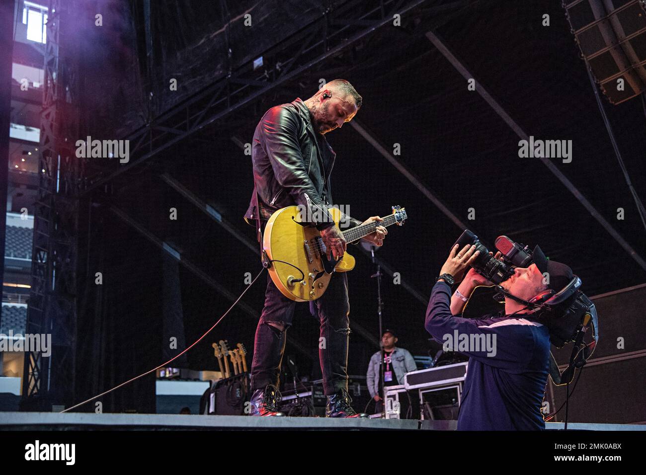 Justin Furstenfeld of Blue October seen at KAABOO Texas at AT&T Stadium ...
