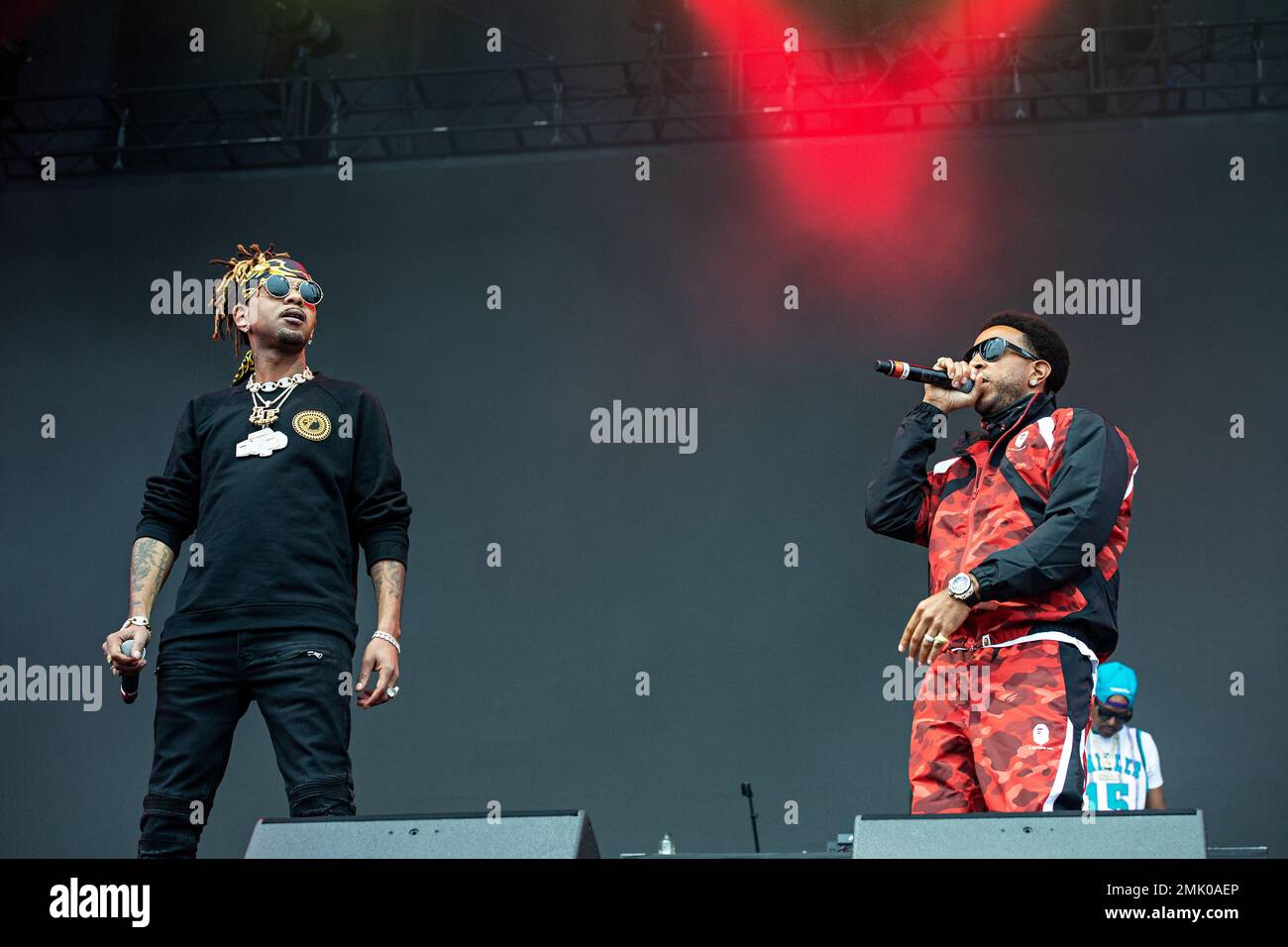 Lil Fate, left, and Ludacris seen at KAABOO Texas at AT&T Stadium on ...