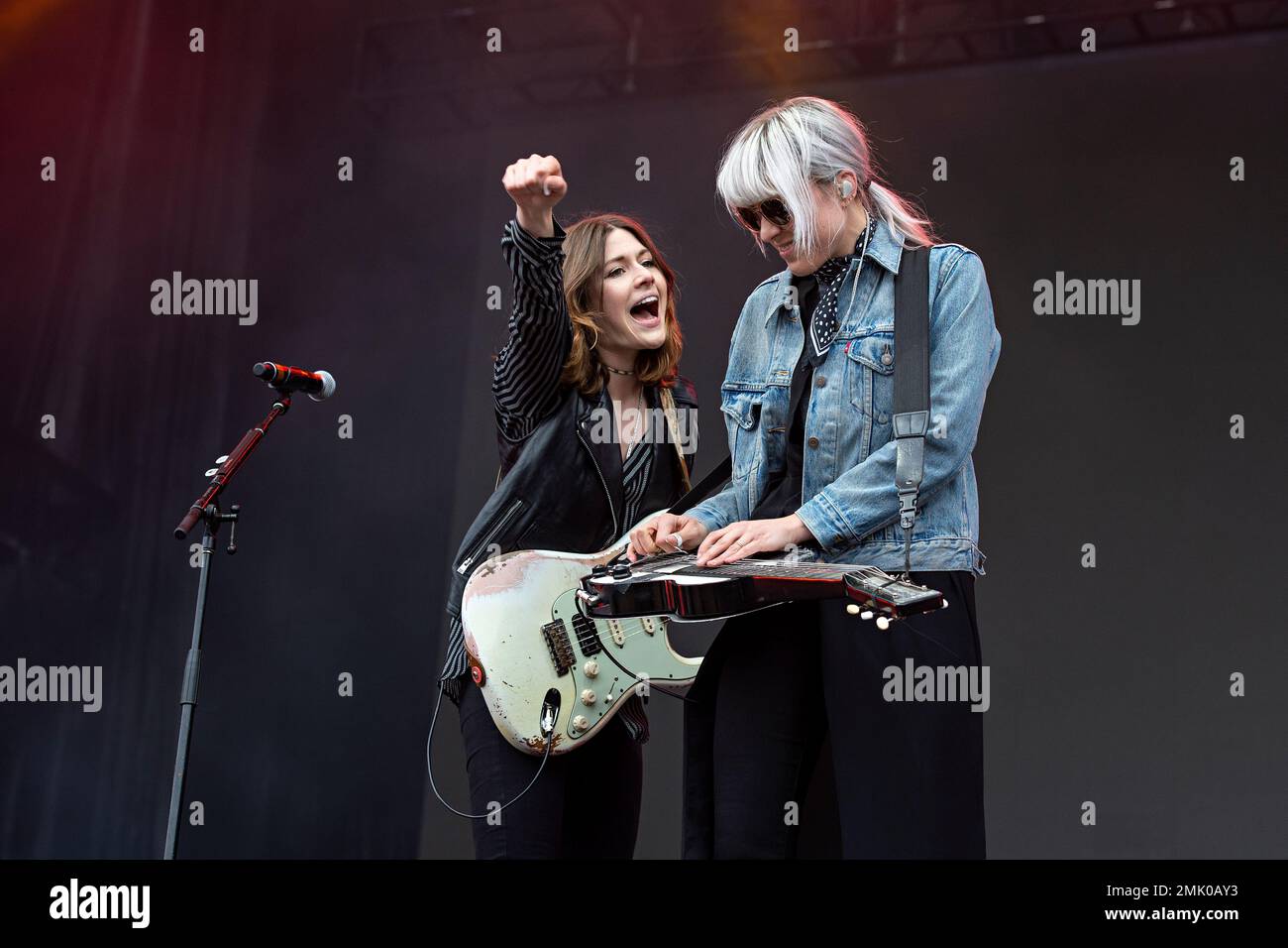 Rebecca Lovell, left, and Megan Lovell of Larkin Poe seen at KAABOO ...