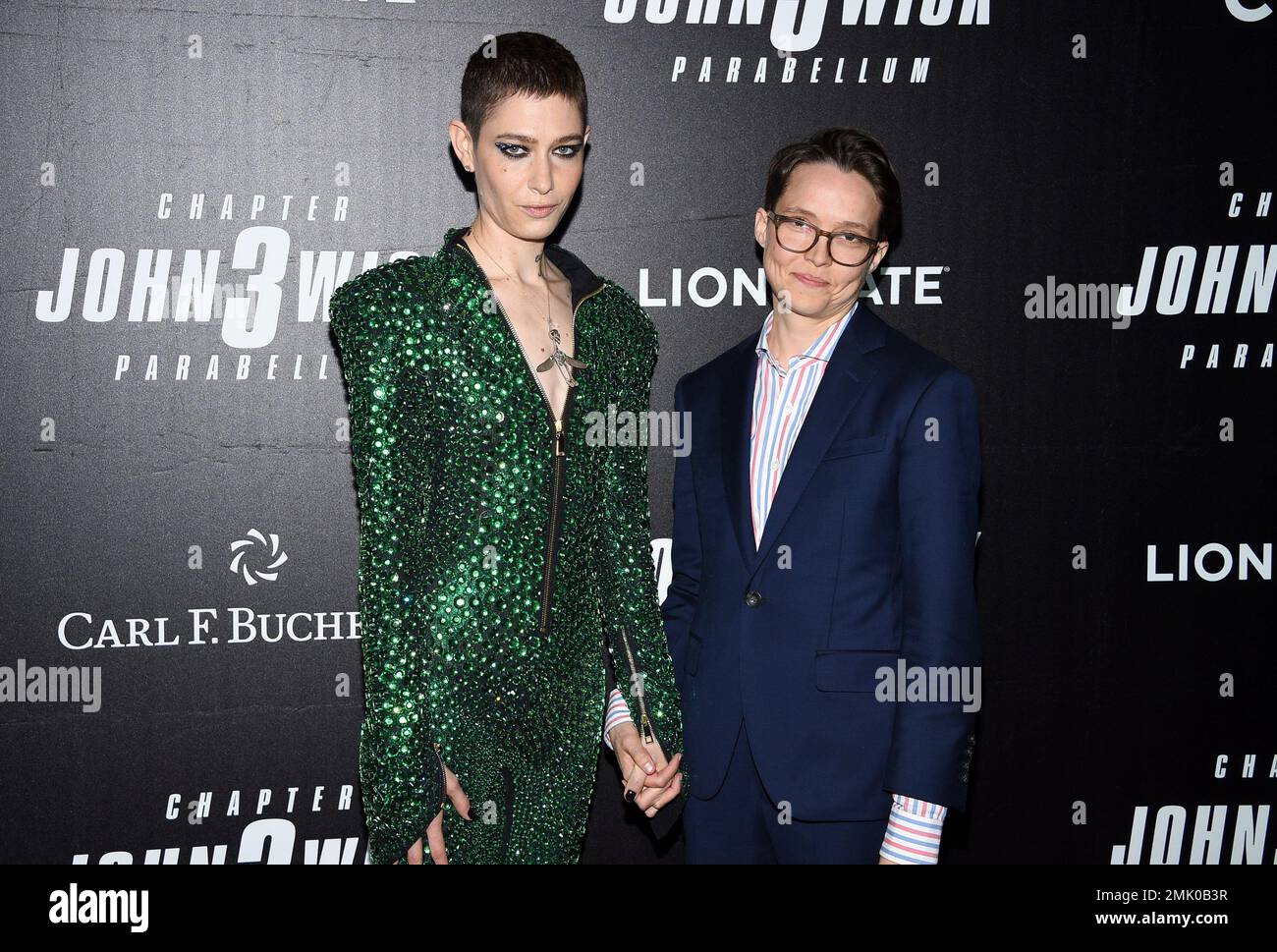 Actor Asia Kate Dillon, left, and Corinne Donly attend the world ...