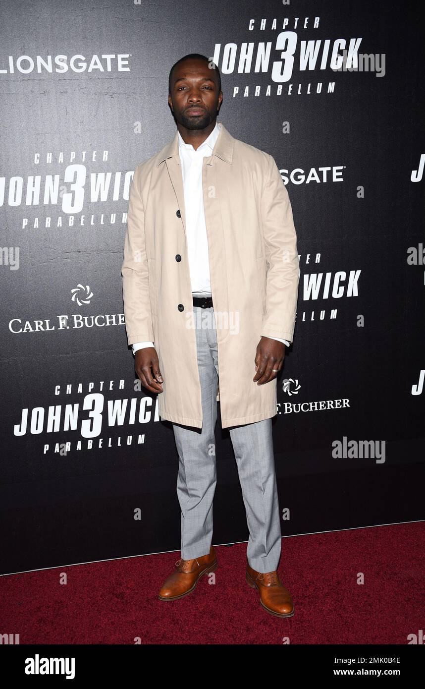 Jamie Hector attends the world premiere of "John Wick: Chapter 3 ...