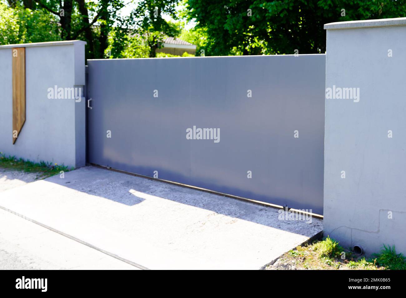 modern grey style gate aluminum portal home steel silver sliding door ...
