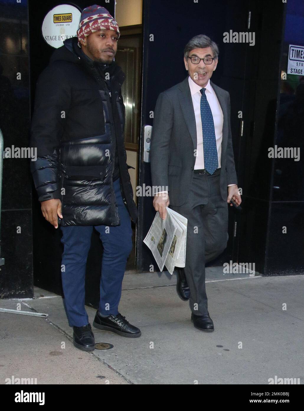 ‘Good Morning America’ cast seen on set. -PICTURED: George Stephanopous ...