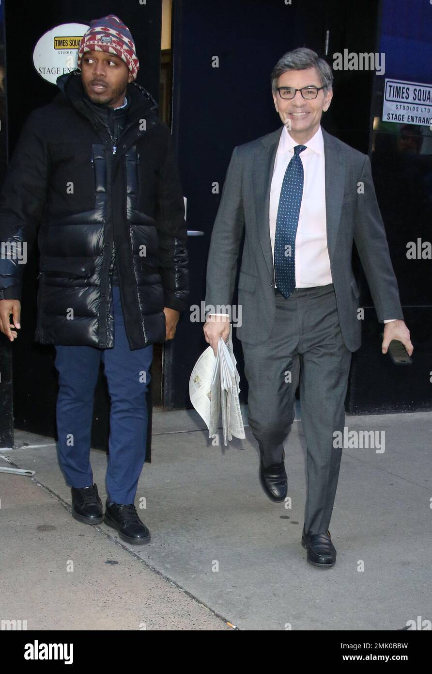 ‘Good Morning America’ cast seen on set. -PICTURED: George Stephanopous ...