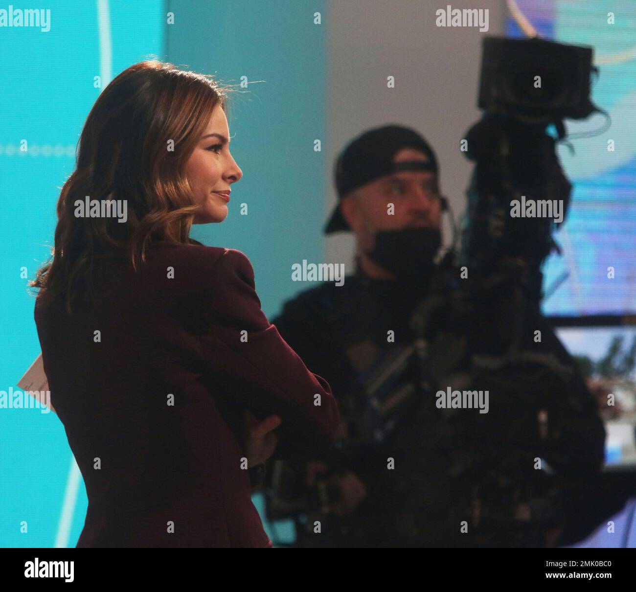 ‘Good Morning America’ cast seen on set. -PICTURED: Rebecca Jarvis ...